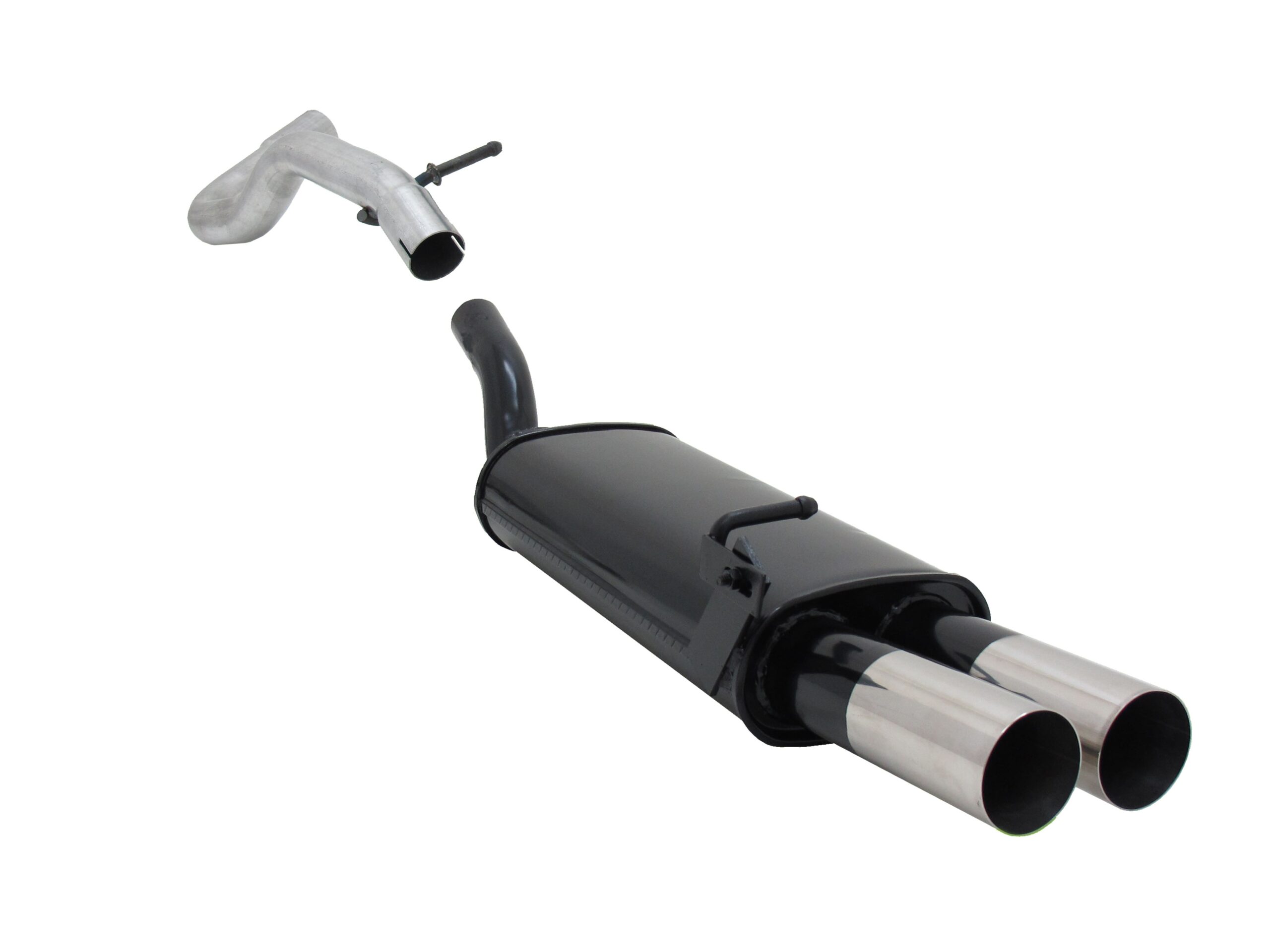 Sportauspuff für Audi A3 / Seat Leon / VW Golf 4 / VW New Beetle 2x76mm ...